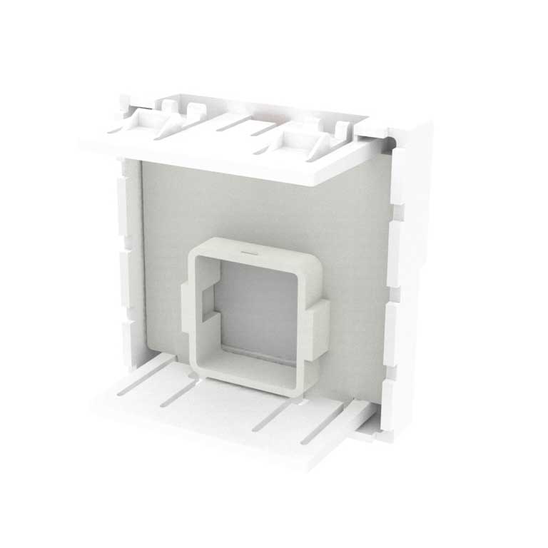 Shutter Faceplate 45x45mm 1P WT – Rexcom